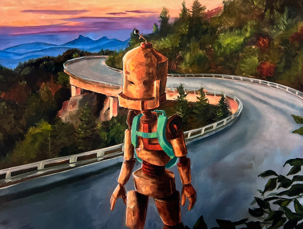 Blue Ridge Bot - Robots in Rowboats by Lauren Briere + Paper Print ...