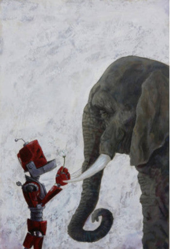 Elephant Bot by Robots in Rowboats, Art by Lauren Briere + Dibond Meta ...